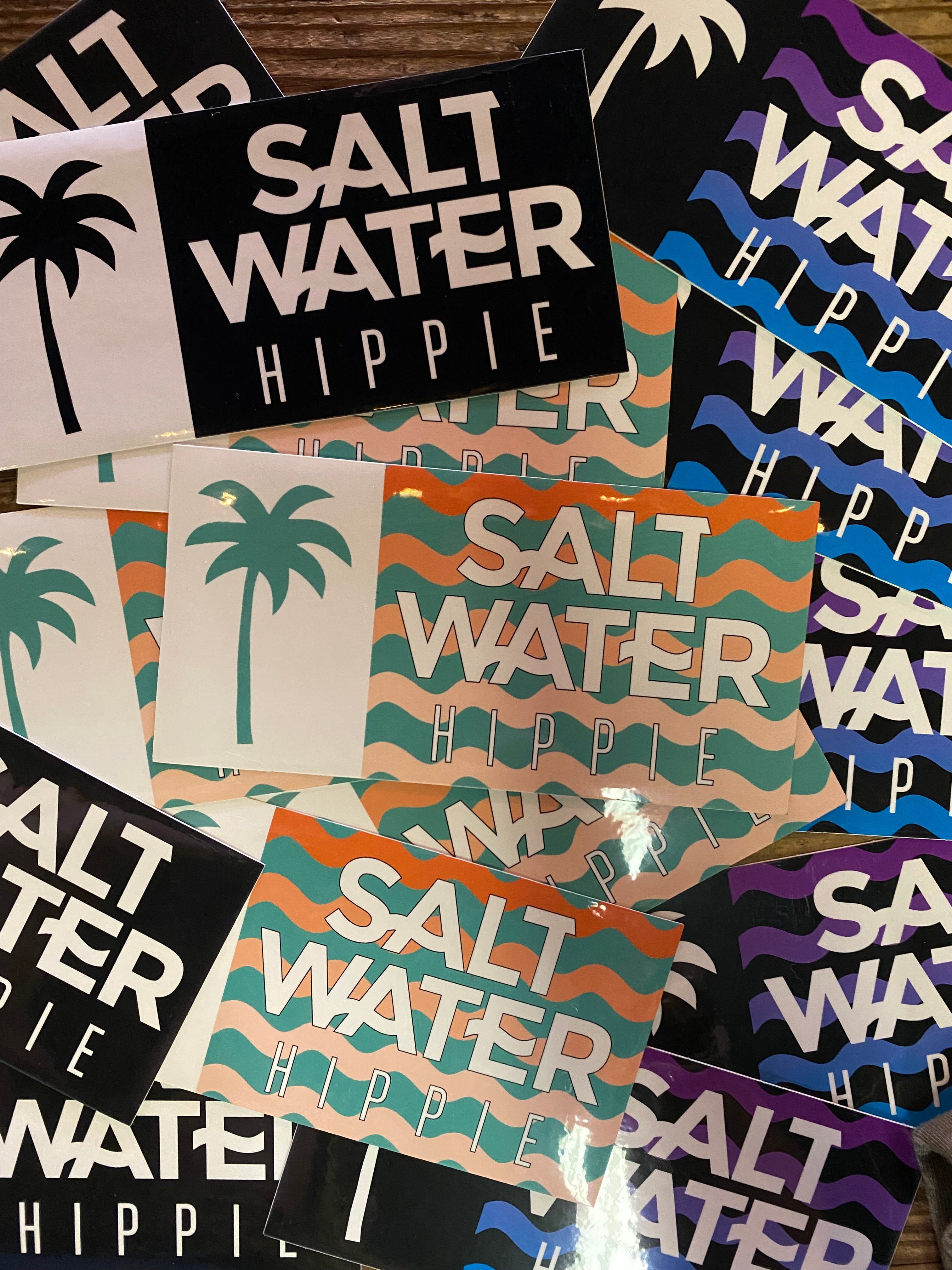 Saltwater Hippie Team Sticker - Choose Color | Saltwater Hippie